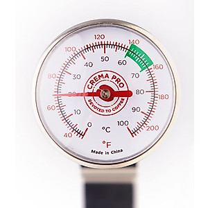 CREMA PRO Milk Thermometer - Make The Perfect Coffee or Espresso - Coffee Accessories - Easy & Quick Clean Up