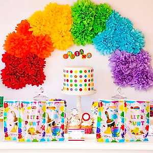 50Pcs Art Paint Party Favors Bags Art Theme Birthday Goody Candy Treat Bags Creative Artist Painting Plastic Gifts Party Decor Party Favor Supplies for Kids