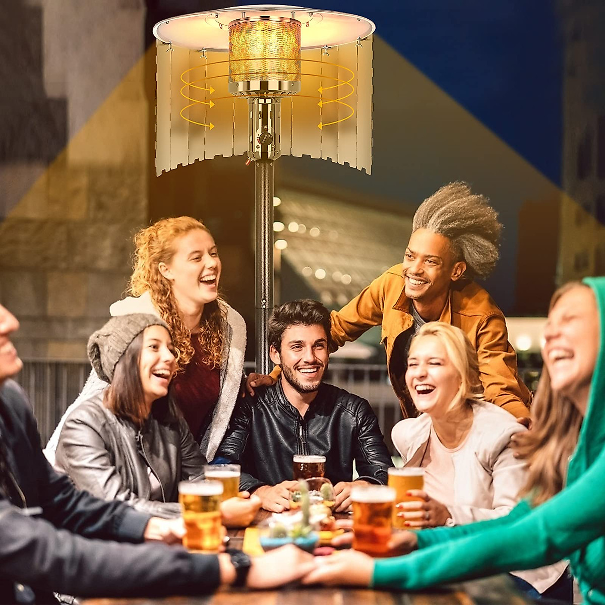 Funtravo 2Pack Patio Heater Reflector Shield, Heat Focusing Reflector for Propane Patio Heaters, propane heater, outdoor heaters for patio propane, propane heaters outdoor, 33.86"x12.16"