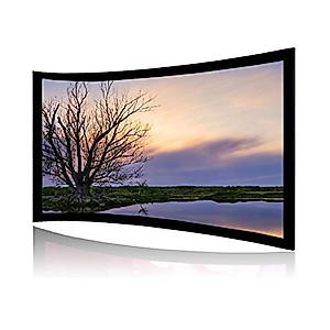n/a 4K 16:9 White Woven Acoustic Transparent Customize HD 3D Curved Fixed Frame Projector Screen for Home Cinema Projection Screen (Size : 180 inch)