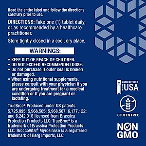 Life Extension Optimized Broccoli & Cruciferous Blend – Broccoli Seed, Rosemary, Cabbage Extract Green Vegetable Food Supplement - Gluten-Free, Non-GMO, Vegetarian – 30 Tablets