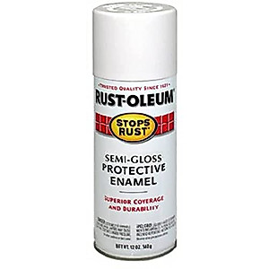 Rust-Oleum 7797830 Stops Rust Spray Paint, 12-Ounce, Semi Gloss White (Pack of 2)