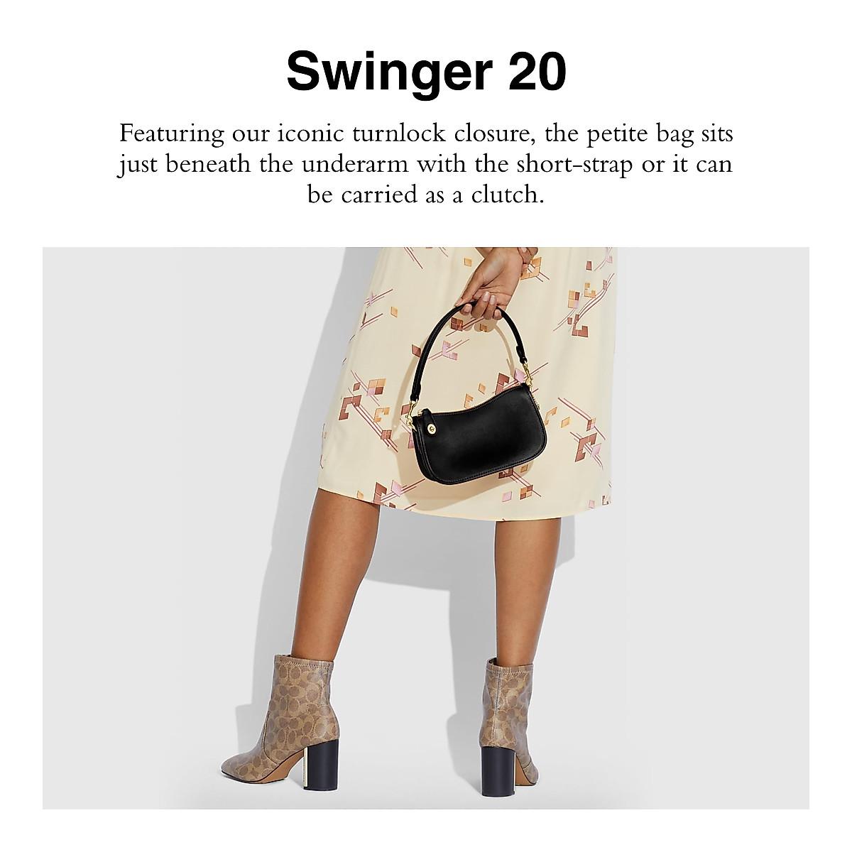 COACH The COACH Originals Glovetanned Leather Swinger 20, Black