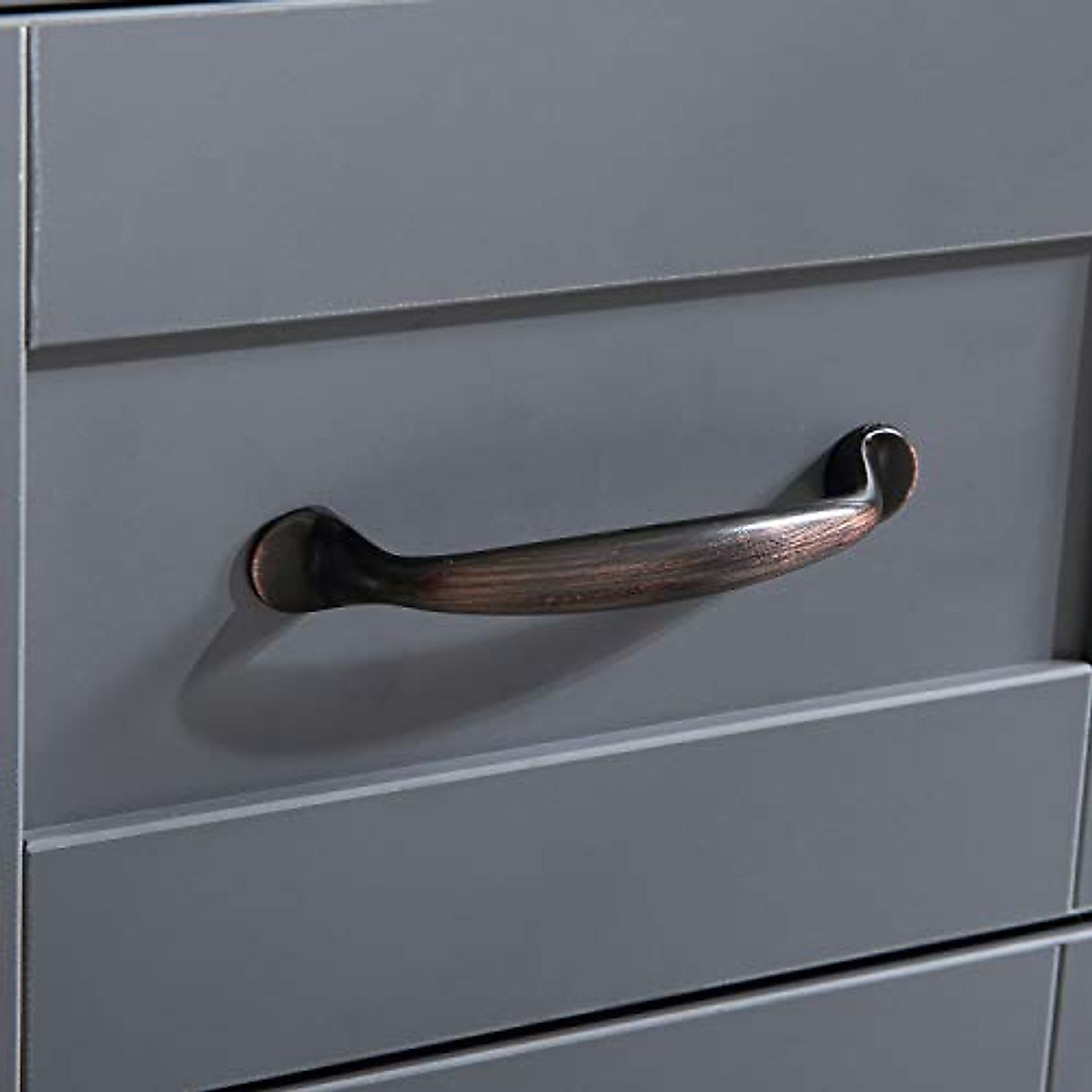 30" Grey Bathroom Vanity Sink Combo Marble Pattern Top w/Mirror Faucet&Drain Set