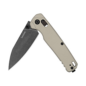Kershaw Bel Air Pocket Knife, Made in the USA, 3.4 inch CPM MagnaCut Steel Blade, EDC Design, Duralock Locking Mechanism, Manual Folder, Black Cerakote Blade, Pocketclip