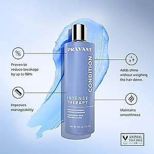 PRAVANA Intense Therapy Conditioner | Lightweight Repairing & Mending | Restores & Nourishes Damaged Hair | Proven to Reduce Breakage | Strengthens, Hydrates, Softens | 33.8 Fl Oz