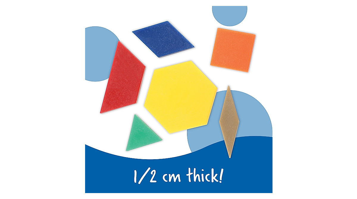 Learning Resources Plastic Pattern Blocks - Set of 250, Ages 3+, Shape ...