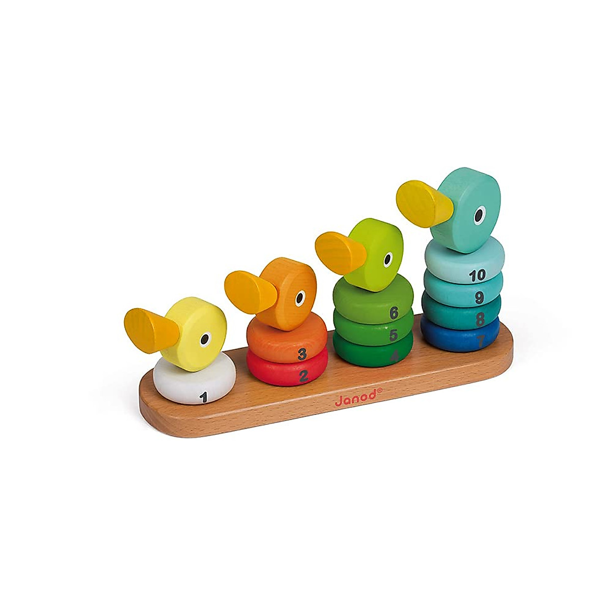 Janod Zigolos Duck Family Stacking Toy – Ages 1+ - J08212