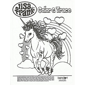Lisa Frank Color and Trace Book with Stand-up Characters