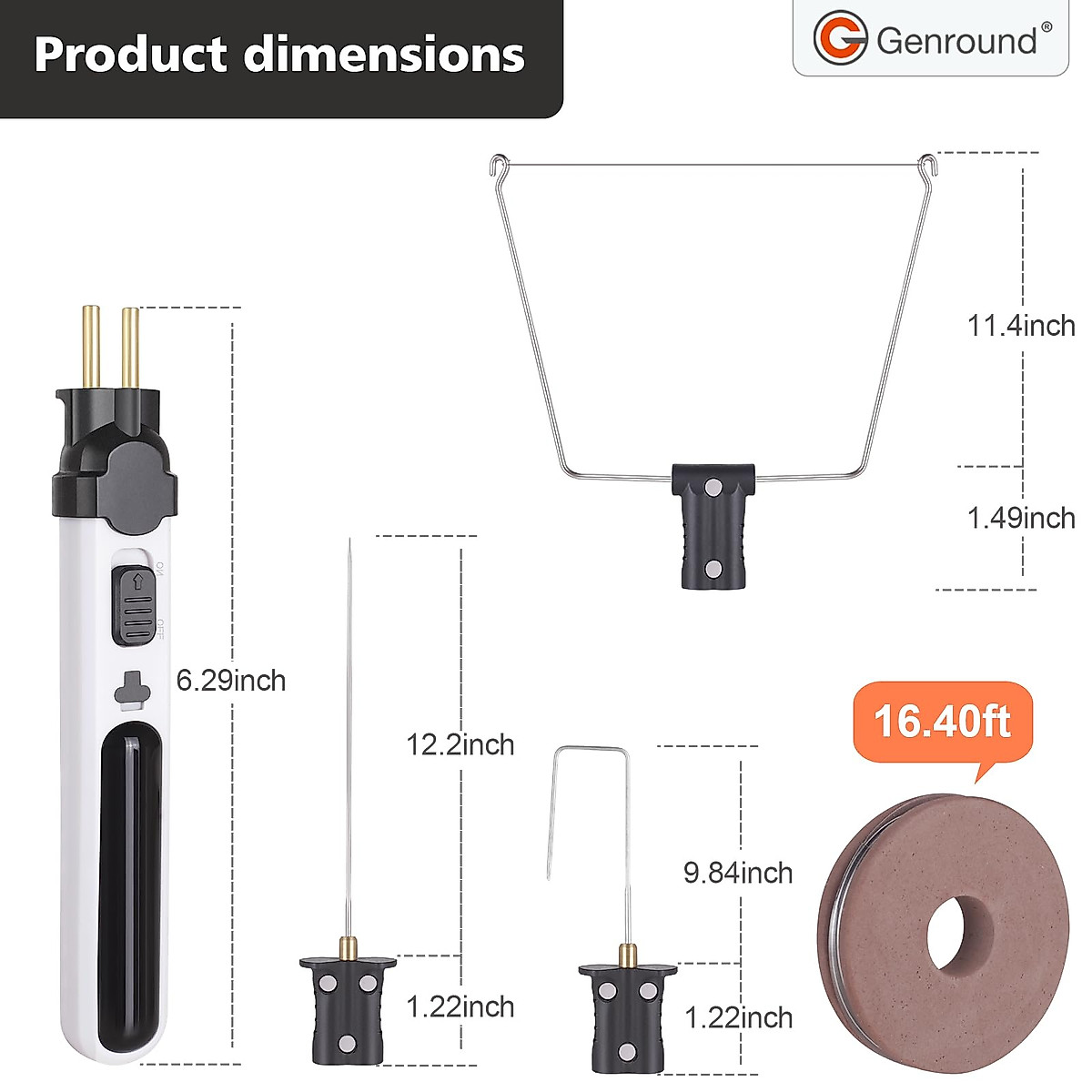 3 in 1 Foam Cutter, Genround Hot Wire Foam Cutter Electric Cutting Machine Hot Wire Foam Cutter Foam Cutting Pen Foam Cutting Tools for Polyethylene EVA Foam Carving, DIY Crafts