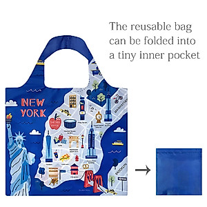 Wrapables AllyBag Collection Reusable Shopping Bag, New York