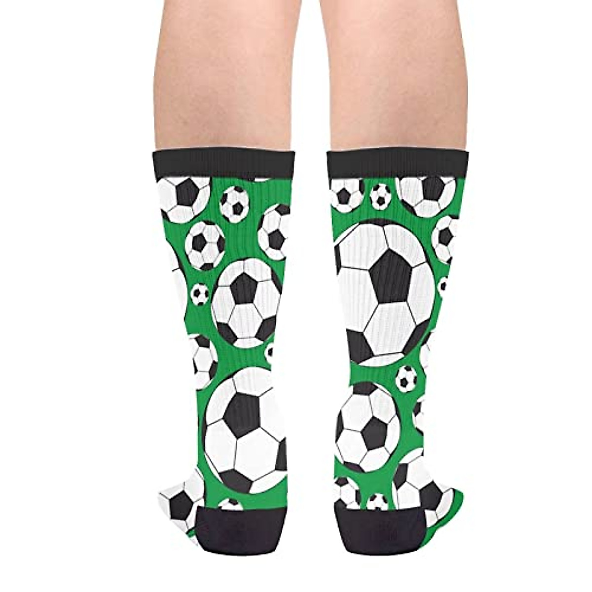 bassyil Soccer Socks Casual Dress Crew Novelty Funny Crazy Football Socks For Women Men