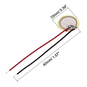 uxcell 10 Pcs Piezo Discs 10mm Acoustic Pickup Transducer Element Trigger Buzzer CBG Guitar