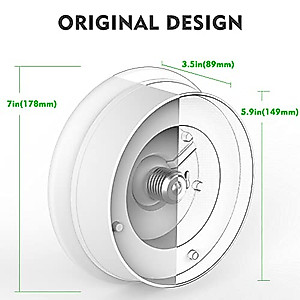 bulbeats 7” Modern LED Ceiling Light with Pull Chain 12W 4000K, 1300lm, 125W E26 Bulb Replacement, Energy Saving Flush Mount Lighting for Closets/Bedroom/Corridor (2 Pack)
