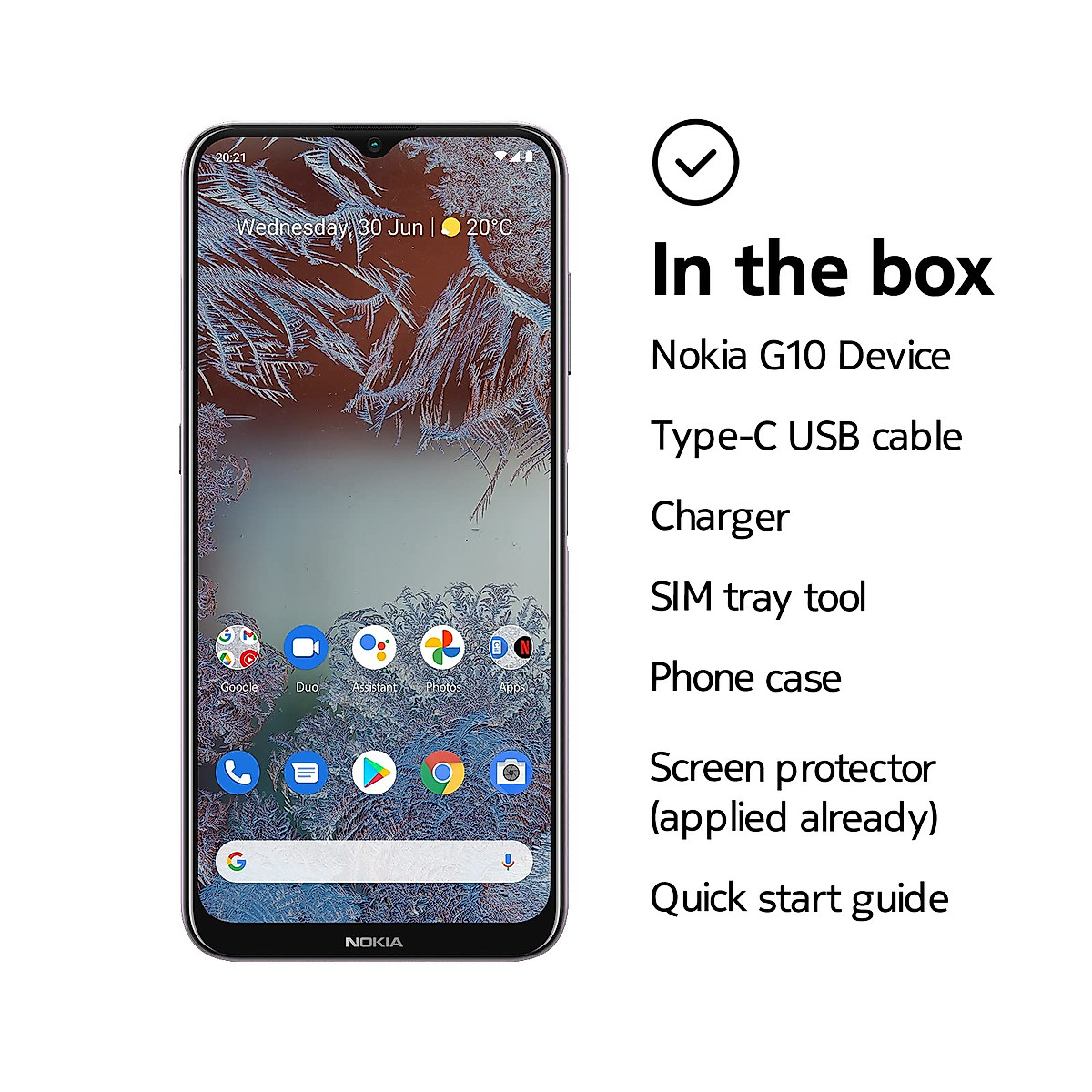Nokia G10 | Android 11 | Unlocked GSM Smartphone | 3-Day Battery | 3GB RAM | 64GB Storage | 6.52-Inch Screen | 13MP Triple Camera | Dusk | Not Compatible with Verizon or AT&T