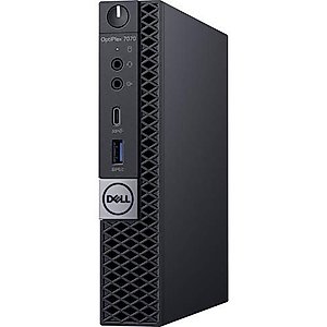 Dell OptiPlex 7070 Micro Desktop Computer - Intel Core i7-9700T - 8GB RAM - 256GB SSD - Micro PC (Renewed)