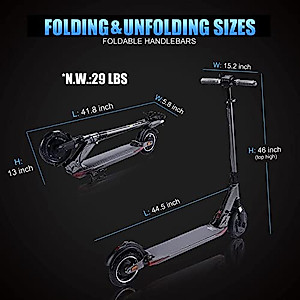 E-TWOW GT SE Electric Scooter, 31 Mile Range, 25 MPH Max Speed, 275lbs Max Load, Adjustable Handlebar Height, Lightweight(29lbs) and Foldable, Great for Commuting, UL Certified