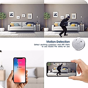 Hidden Camera Smoke Detector WiFi Spy Camera Hidden Cameras HD 1080P Wireless Small Nanny Cam with Night Vision and Motion Detection for Home Surveillance Security Cameras Indoor Wireless