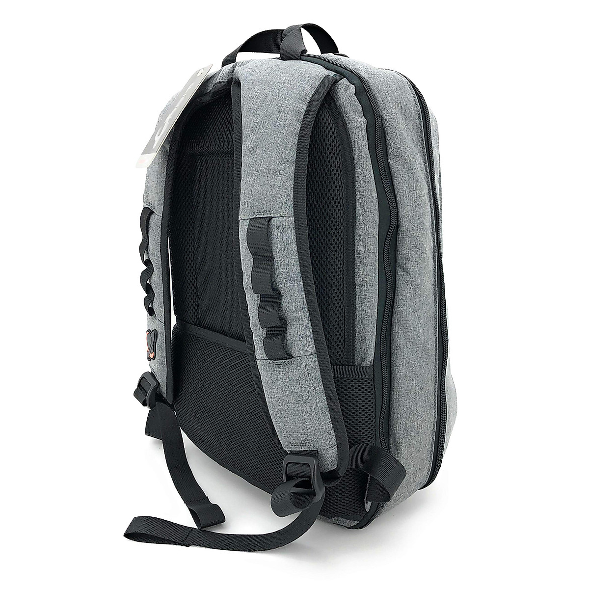 Jetpack Slim Backpack for DVS, Mobile, or Club DJ Gig Set, Bag Carry Laptop, Stand, Tablet, Headphone, Vinyl Records, USB Mobile Devices, Needle Case, Cables, Microphone & More. TSA Compliant (Gray)