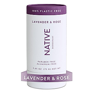 Native Deodorant Contains Naturally Derived Ingredients, 72 Hour Odor Control | Deodorant for Women and Men, Aluminum Free with Baking Soda, Coconut Oil and Shea Butter | Lavender & Rose