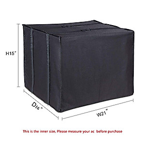 LBG Products Window Air Conditioner Cover 21''Wx15''Hx16''D for Outside AC Unit,Heavy Duty Winter AC Defender,Bottom Covered