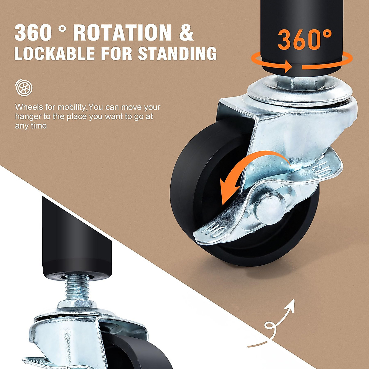 BVBOX Clothing Rack, Robust Wardrobe Organizer with 700LBS Load Capacity, Adjustable Metal Garment Rack for Hanging Clothes - Wire Closet Rack for a Sturdy Wardrobe （31" W x 70" H x 117" D）