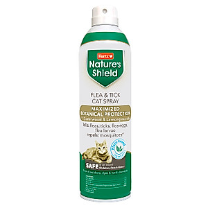 Hartz Nature’s Shield Flea & Tick Spray Treatment for Cats, Natural and Effective Flea & Tick Prevention and Protection for Dogs with Cedarwood and Lemongrass Oil, 14 Ounces