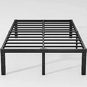 Uliesc Cal King Size Bed Frame, 18 Inch High Heavy Duty Metal Platform Bedframe, No Box Spring Needed with Underbed Storage Mattress Foundation, Noise-Free