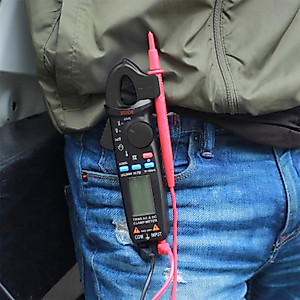 1mA DC Clamp Meter True RMS 6000 Counts Auto-Ranging Digital Multimeter Capacitance Temperature Ohm Live Check V-Alert Low Impedance Voltage Tester for HVAC Automotive