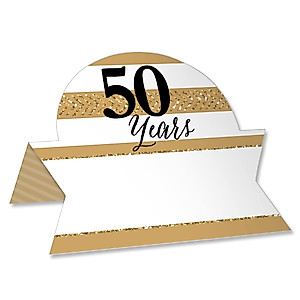Big Dot of Happiness We Still Do - 50th Wedding Anniversary - Anniversary Party Tent Buffet Card - Table Setting Name Place Cards - Set of 24