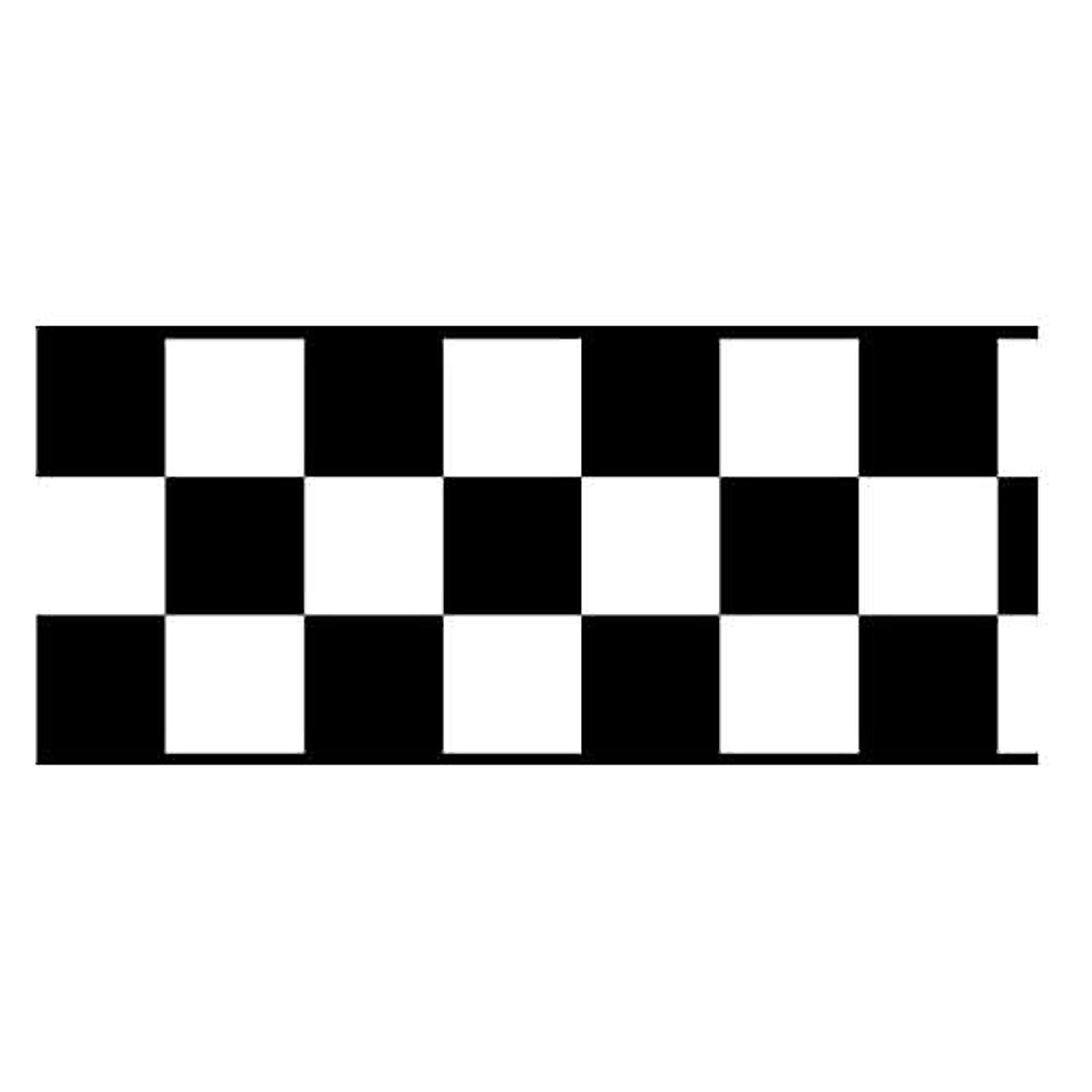 Checkered Flag Cars Wallpaper Border-4.5 Inch (Black Edge)