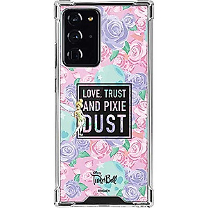 Skinit Clear Phone Case Compatible with Galaxy Note20 Ultra 5G - Officially Licensed Disney Tinker Bell Love Trust and Pixie Dust Design