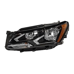 Hyiccoes Headlight Left Driver Side Clear Lens Driving Head Light Headlamp Hand for VW for Passat Trendline 16 18 & Comfortline/Highline//S/SE 16-18 561941005F 16802811