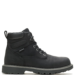 Wolverine Men's Floorhand Waterproof Steeltoe 6" Work Boot, Black, 8.5M