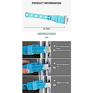 Folding Clothes Hanger,Wonder Multi-Function Plastic Clothes Hangers, Retractable Clothes Indoor Rack Drying Rack, Portable Drying Rack ,Plastic Clothes Hanger Storage for Indoor Balcony Window