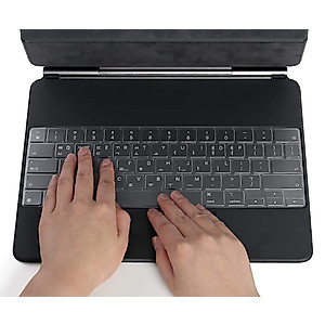 CaseBuy Ultra Thin Keyboard Cover for Apple iPad Air 13-inch (M2 2024) & M2 iPad Pro 12.9 inch 2022 2021 2020 Release with Magic Keyboard(6th 5th 4th Gen), iPad Pro 12.9 Accessories Protective Skin