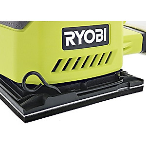 Ryobi P440 One+ 18V Lithium Ion 12,000 RPM 1/4 Sheet Palm Sander w/ Onboard Dust Bag and Included Sanding Pads (Battery Not Included, Power Tool Only)