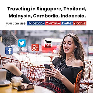 5GB 30 Days Asia SIM Card for Singapore, Malaysia, Thailand, Vietnam, Indonesia, 4G High-Speed Network, 3 in 1 Data Only Sim Card, Standrd/Micro/Nano