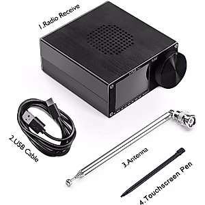 Si4732 ATS-25MAX Upgrade Version 5.2B Full Band Radio Receiver, FM LW MW & SW SSB DSP Receiver 2.4 Touch Screen Built in 4000mAh Battery