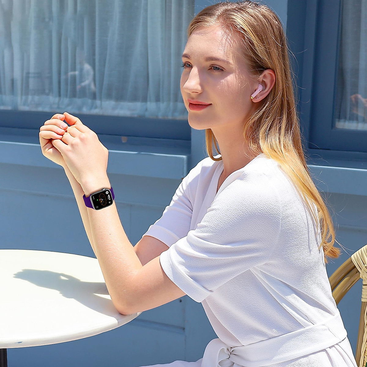 14 Pack Watch Bands Compatible with Apple Watch Bands 38mm 40mm 41mm 42mm 44mm 45mm 46mm 49mm for Women Men,Sport Silicone Band for iWatch Series 10/9/8/7/6/5/4/3/2/1/SE/Ultra/Ultra 2