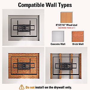 Mounting Dream UL listed Full Motion TV Wall Mount Swivel and Tilt for Most 42-75 Inch Flat Screen TV, TV Mount Bracket with Articulating Dual Arms, Max VESA 600x400mm, 100 lbs, Fits 16" Studs, MD2617