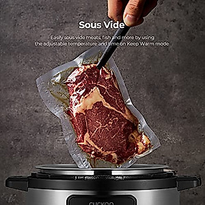 Cuckoo CMC-ZSN601F 8-in-1 Electric Pressure Cooker, Slow Cooker, Sauté, Steamer, Warmer, Sous Vide, 20 Menu Options, Stainless Steel Inner Pot, 6 QT, Black