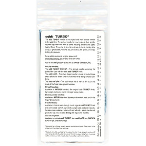 addi Knitting Needle Turbo Circular Skacel Exclusive Blue Cord 20 inch (50cm) Size US 01 (2.5mm)