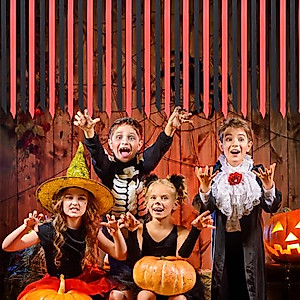 Ashmacdo 10 Rolls Crepe Paper Streamers,820 Ft Black and Red Crepe Paper Decorations Party Streamer for Birthday Decorations, Party Decorations, Wedding Decorations