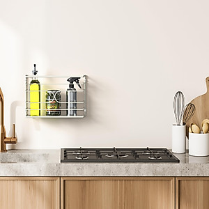 DecoBros Wall Door Mount Kitchen Wrap Organizer Rack, White