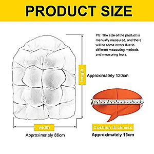 RRNAR Swing Chairs Cushions Hanging Egg Chair Cushions Soft Hanging Basket Seat Chair Pads Back Cushion for Indoor Outdoor Patio 90x120cm (Cushion only),Fuchsia