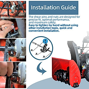 Sconva Snow Blower Shear Pins 303160355P / 303160355 Replacement Parts for PowerSmart Snow Blower (Pack of 8)