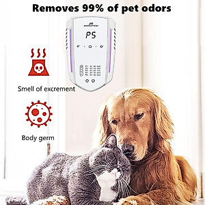 Morrerfresh Ozone Odor Eliminator for Strong Odor 99% Cat Litter Deodorizer Dog Poof Odor Removal Air Ionizers for Home Portable Air Purifier for Pets Toilet Wardrobe Shoe Garage Room Cabinet White