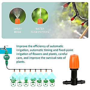 Mist Cooling Automatic Irrigation System, 2023 New Drip Irrigation Kit Cooling Irrigation System, Garden Plant Watering Sprinkler System with Distribution Tubing Hose Adjustable Nozzles (32.8FT/10M)