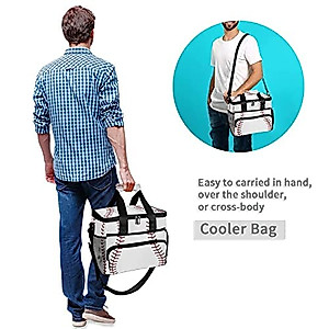 AUUXVA Cooler Bag Large Camping Cooler Tote Baseball Lunch Cooler Bag Insulated Waterproof Lunch Box for Picnic Beach Travel, Reusable Leakproof